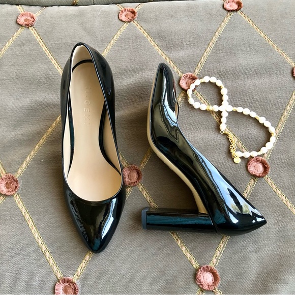 M. Gemi | Shoes | M Gemi Patent Leather Pumps With High Heel In Black ...